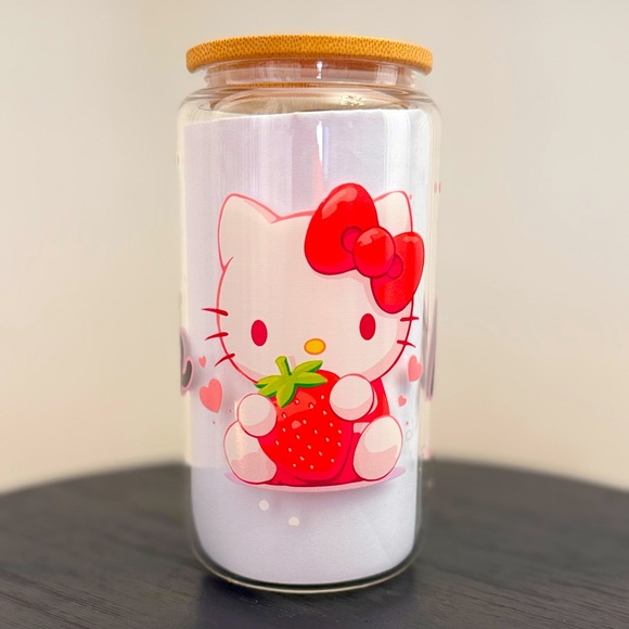 Kitchen | Hello Kitty Glass Jar With Red Bow | Poshmark